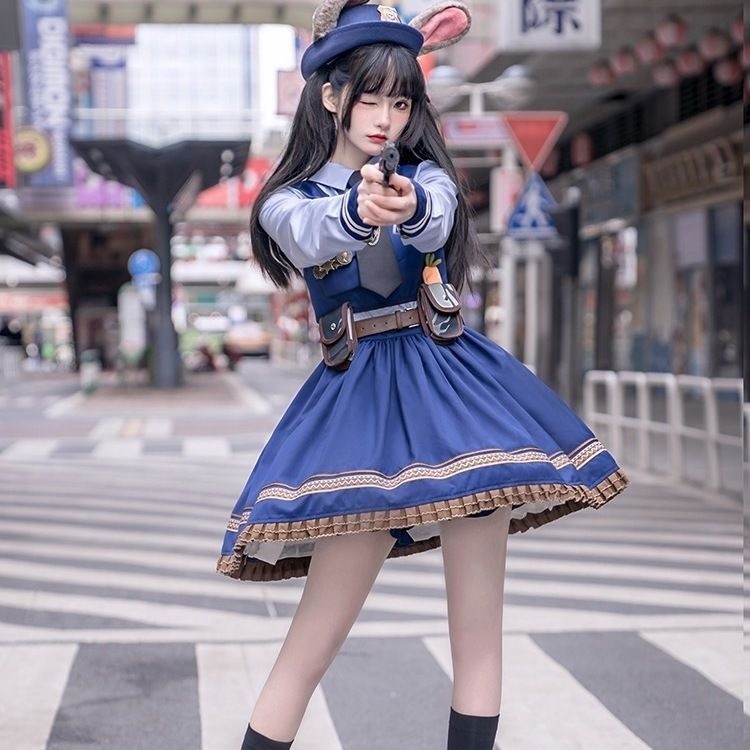 Rabbit Police Officer Cartoon cos Clothing Judy Comic Show Suit Second ...