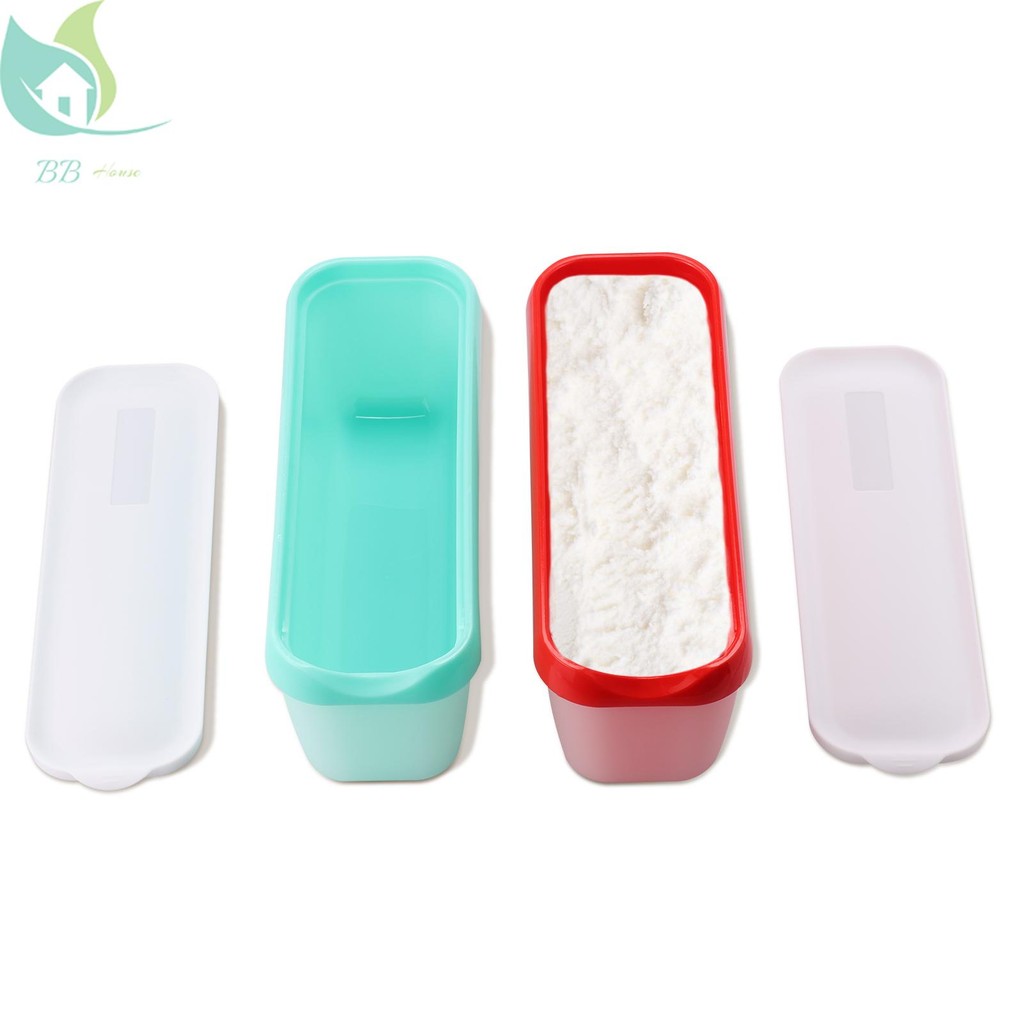 2Pcs Ice Cream Containers Double Wall Insulation Ice Cream Tub with Lid ...