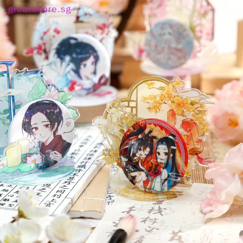 greatshore Round Metal Badge Acrylic Holder Anime Character Star ...