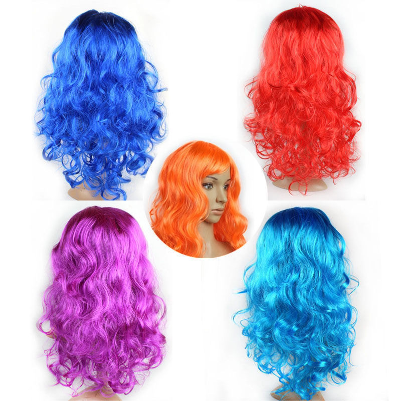 Shopee Official Colorful Big Wave Wig KTV Large Curly Hair Party Funny ...