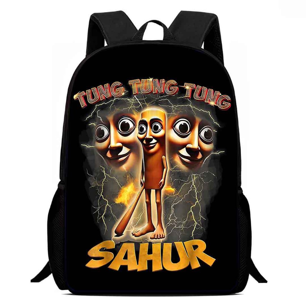 Brainrot Tung Tung Tung Sahur&Tralala Cartoon Student Backpack | Shopee ...