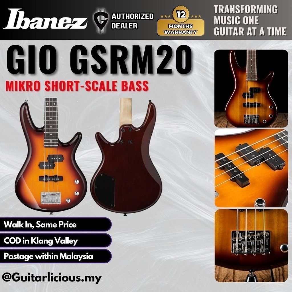 Ibanez GSRM20 4 String Passive Pick up Mikro Short-Scale Bass Guitar ...