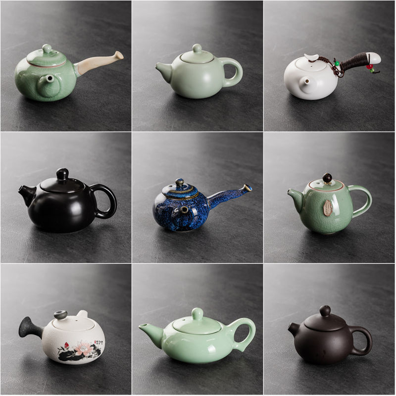 Kombucha Loop-Handled Teapot Stoneware Pot Side Handle Teapot Ceramic ...