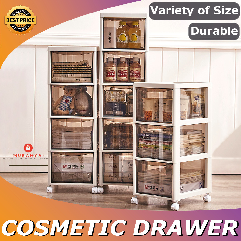 Transparent Cabinet Storage Box Cosmetic Multipurpose drawer Storage ...