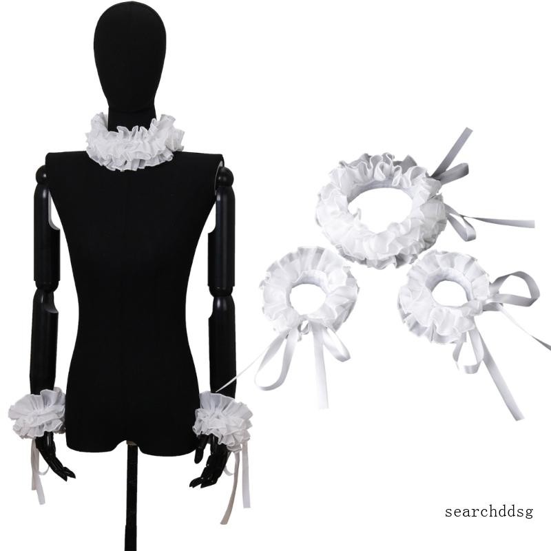 searchddsg Classical Elizabethan Neck Ruff False Collar and Ruffled ...