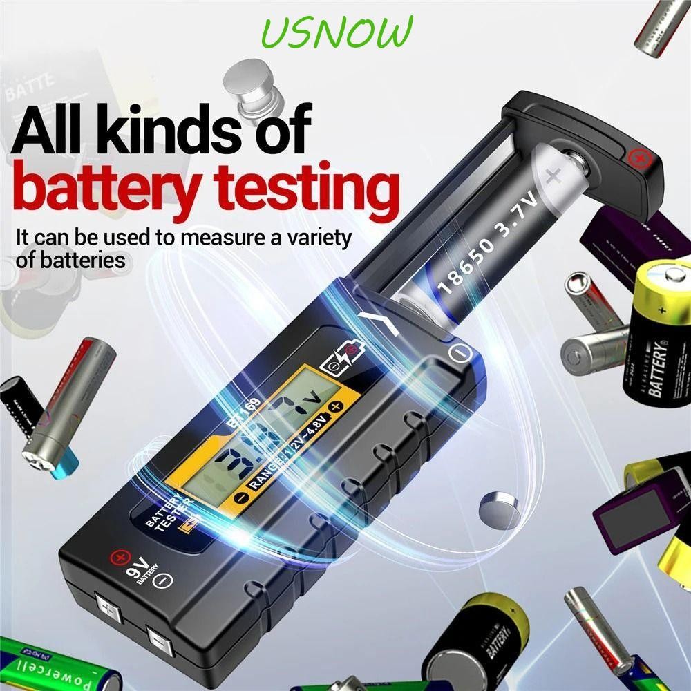 USNOW Battery Detector, Digital Display Durable Button Cell Tester ...