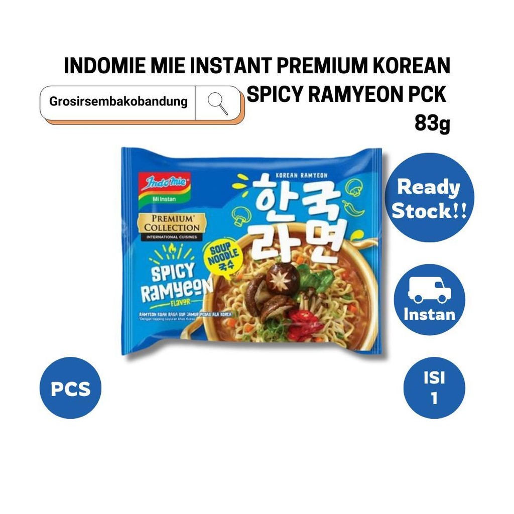 Indomie INSTANT NOODLES PREMIUM KOREAN SPICY RAMYEON PCK 83g - 1 Pcs - Bandung City | Shopee ...