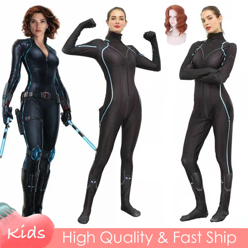 Movie Avengers Endgame Black Widow Cosplay Costume Marvel Women ...
