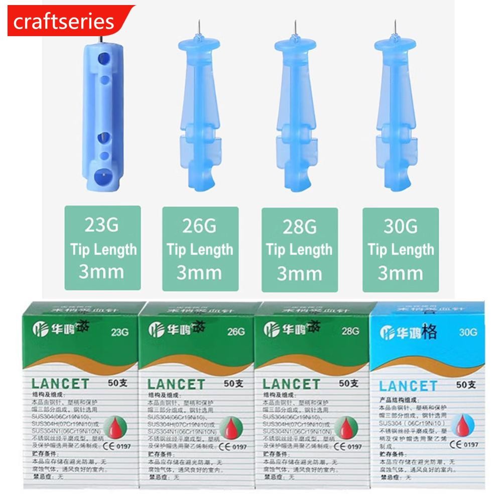CRAFTSERIES 50pcs 28g Disposable Peripheral Blood Sampling Needle Blood ...