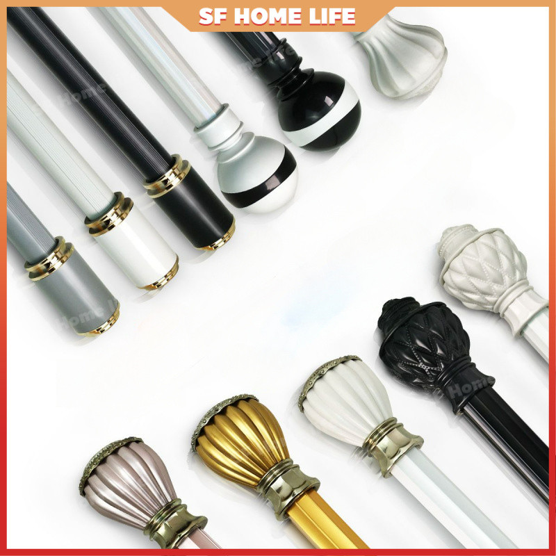 SF Customized Curtain Rail/Rod Thickened Aluminum Alloy Curtain Pole ...