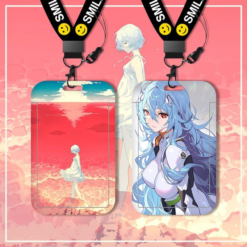 EVA Ayanami Rei DIY Student Card Set Campus Card Bus Card Holder ...