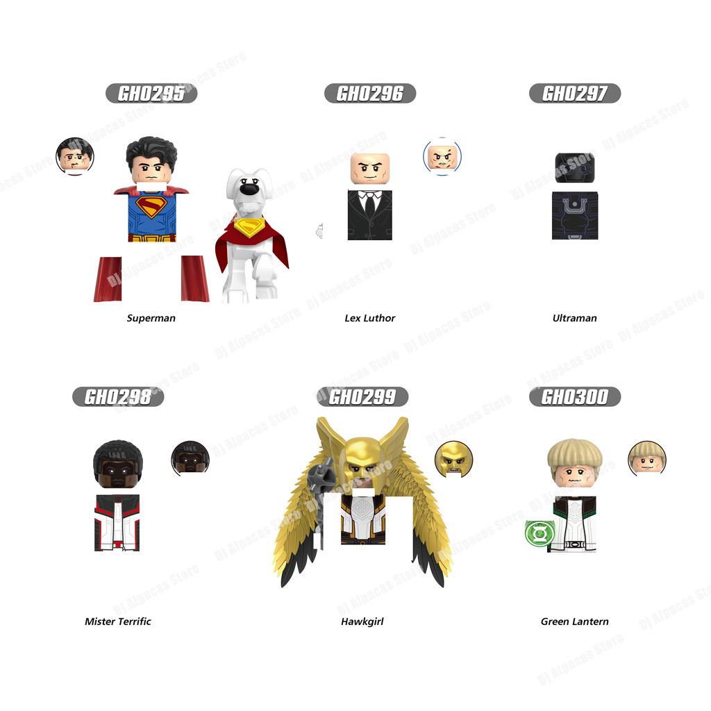 Superman Building Blocks Green Lantern Hawkgirl Ultraman Figures Toy ...