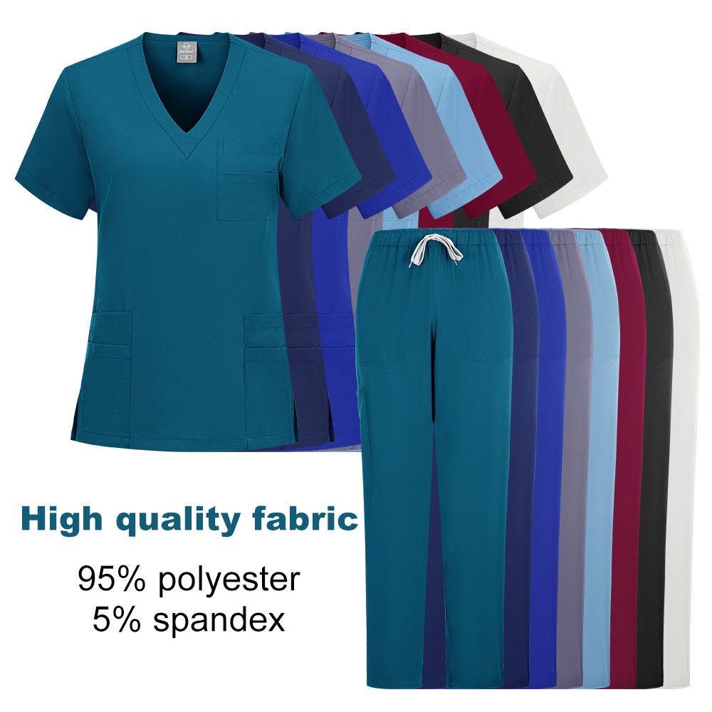 New Color Surgery Room Short Sleeve Scrub Suit for Women, Skin ...