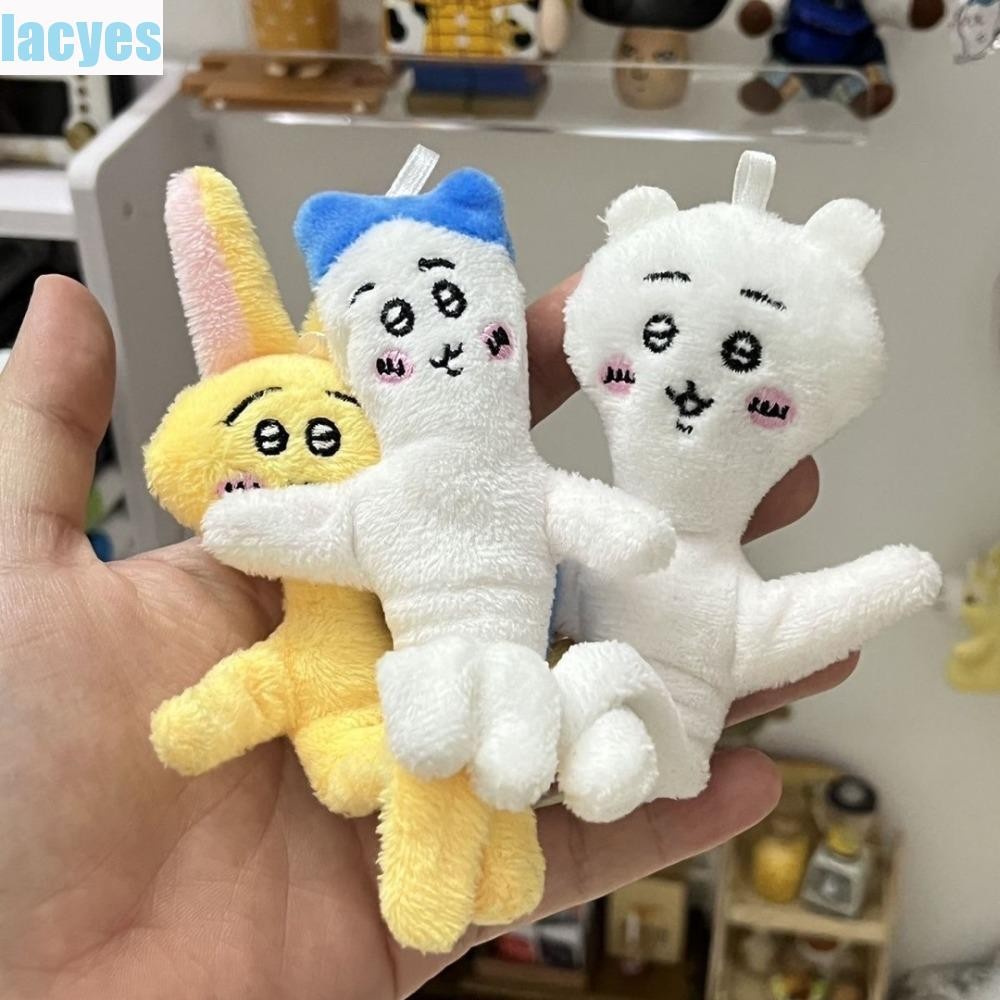 LACYES Hachiware Anime Pendant, Hug Plush Chiikawa Plush Doll, Kawaii ...