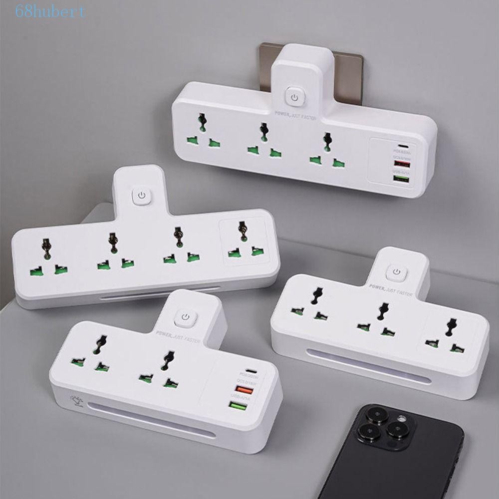 HUBERT AC Outlet Power Strip, EU UK US Plug Universal Extension Socket ...