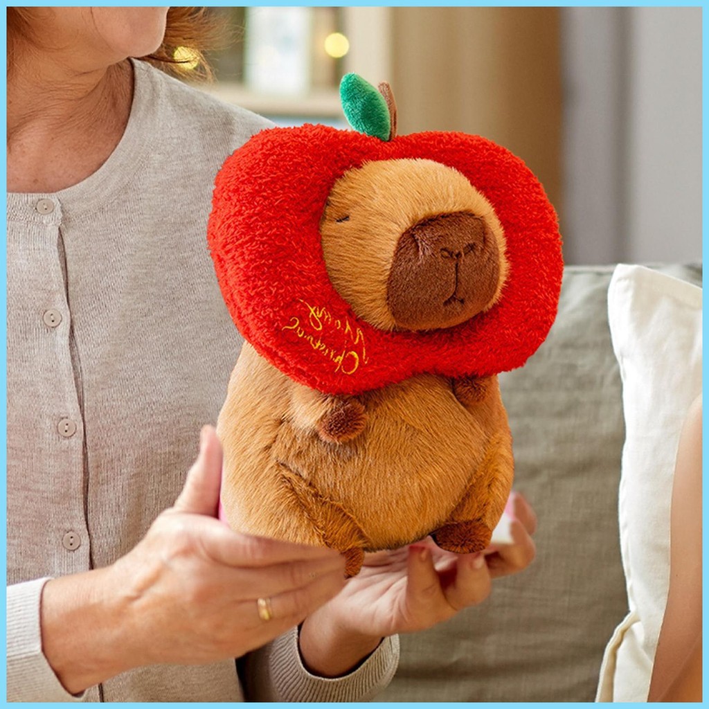 Christmas Stuffed Capybara Cute Christmas Capybara with Headgear ...
