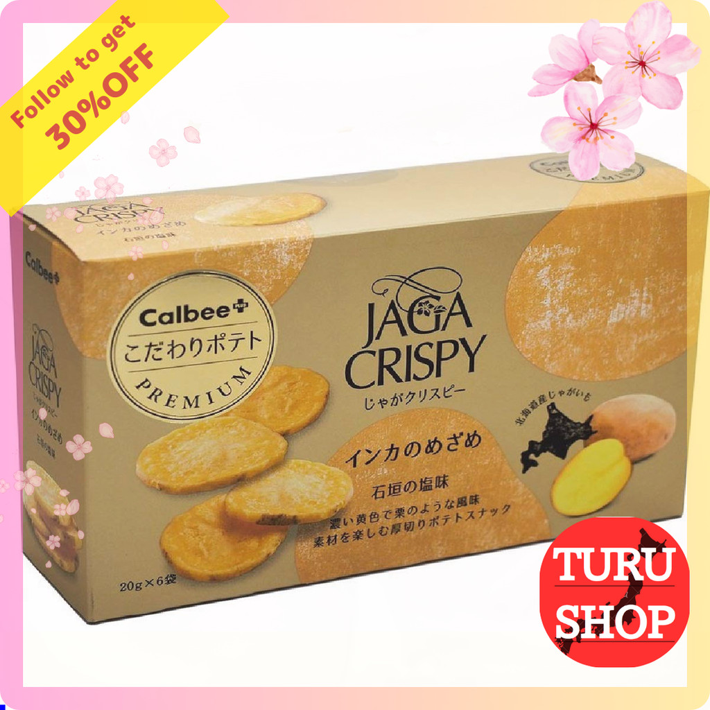 Inca no Mezame Ishigaki Salt Flavor Crispy Potato Snack by Calbee 120g (20g x 6 bags) [Direct ...