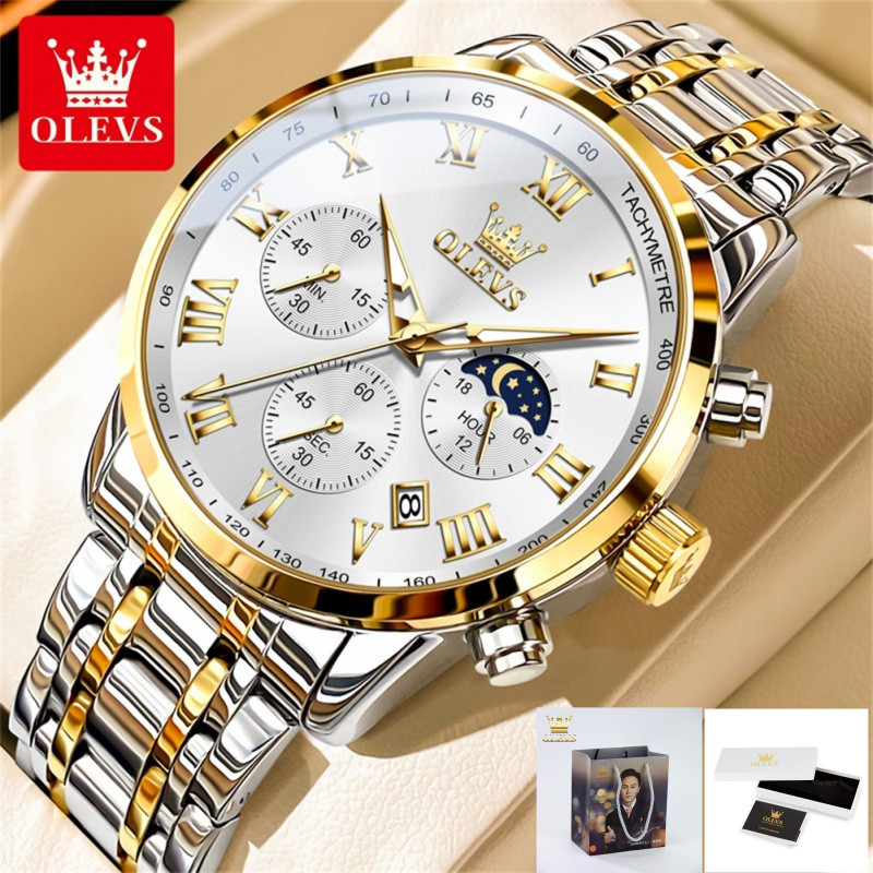 Olevs Brand Original Watch Men's Watch Waterproof Original Quartz ...