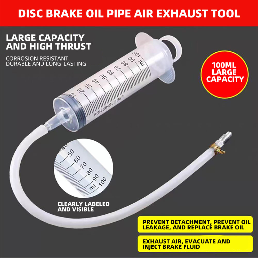 Brake Bleeder Tool Syringe Kit Alat Kereta Bleed Brek Caliper Air 100ML ...