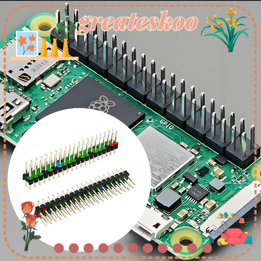 GREATESKOO Development Board Header, 2.54mm Spacing Colorful Mark 40 ...