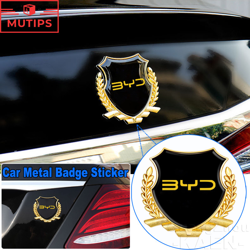 BYD 3D Car Logo Metal Sticker Car Logo Badge Car Decal Emblem For ...