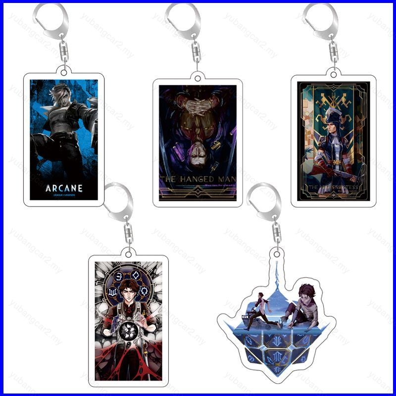 YU2 Arcane League of Legends Viktor Jinx Acrylic Keychain Backpack ...