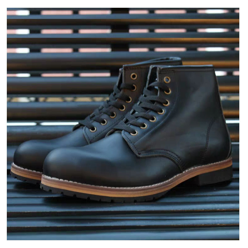 Red Wing Goodyear Genuine Leather Overall Boots Male win Retro American ...