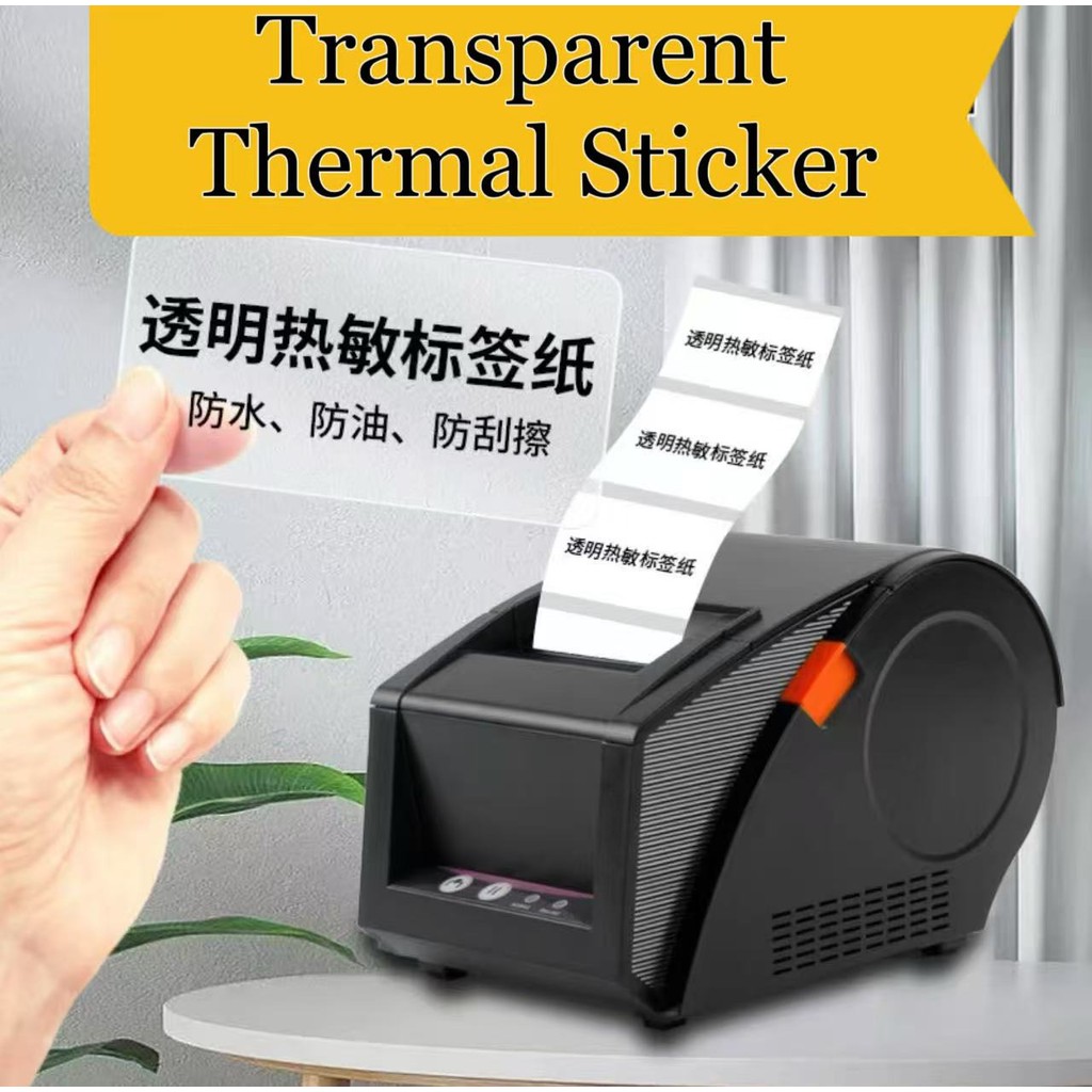 Transparent Direct Thermal Printer Waybill Sticker Xprinter 15mm 20mm ...