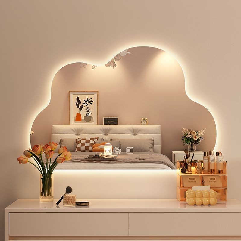 Cloud led with Light Mirror Smart Makeup Mirror Wall-Mounted Dressing ...