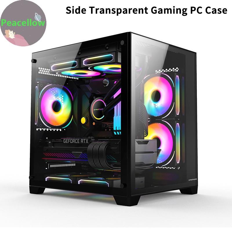 Peacellow PC Case Transparent Sea View Room A-pillar Desktop Computer ...