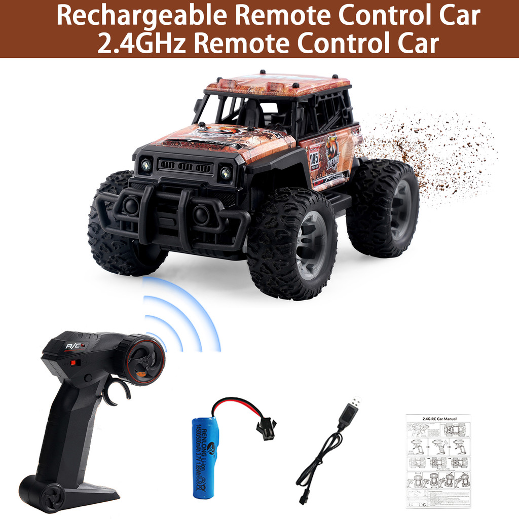 [ALOT]- Remote Control Off-Road Car with LED Light 4 Wheels Drive Kids ...