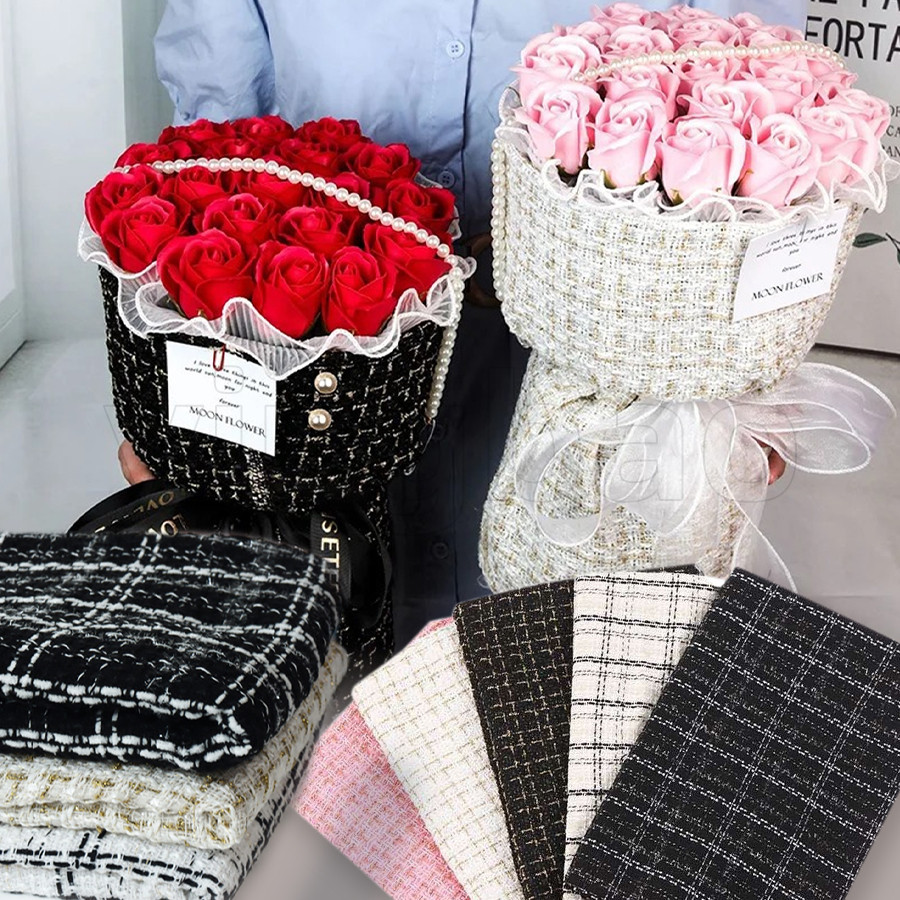 150cm Luxury Fabric Flower Wrapping Paper,Small Fragrance style Floral ...