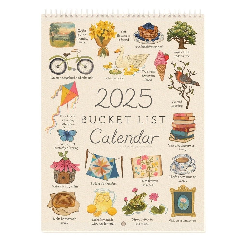 New Product2025Annual Wish List Calendar PREORDER 2025 Bucket List ...