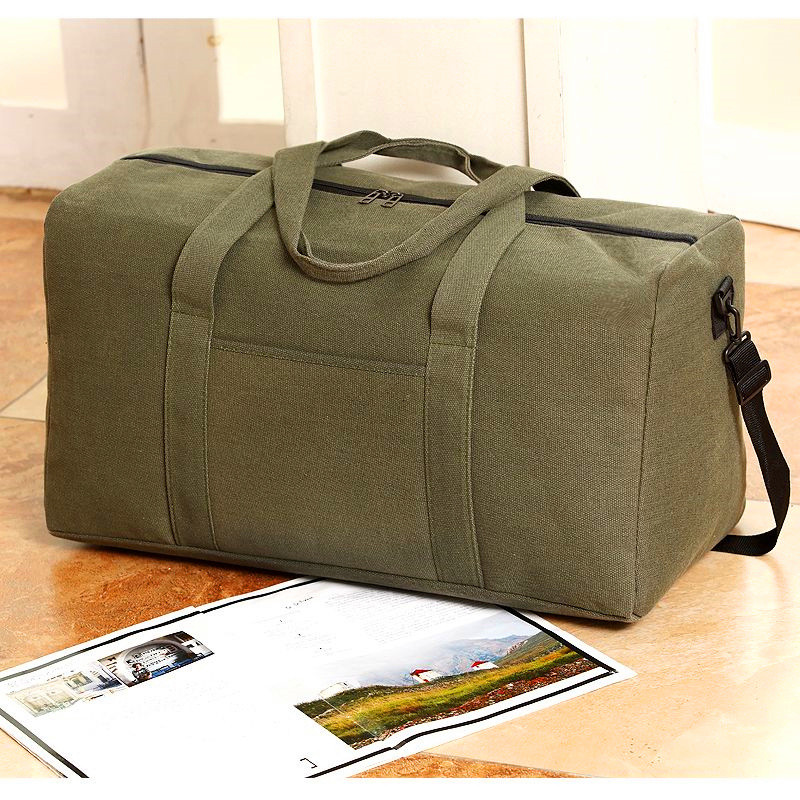 Large Capacity Canvas Bag Travel Bag Men's Hand-Held Luggage Bag Women ...