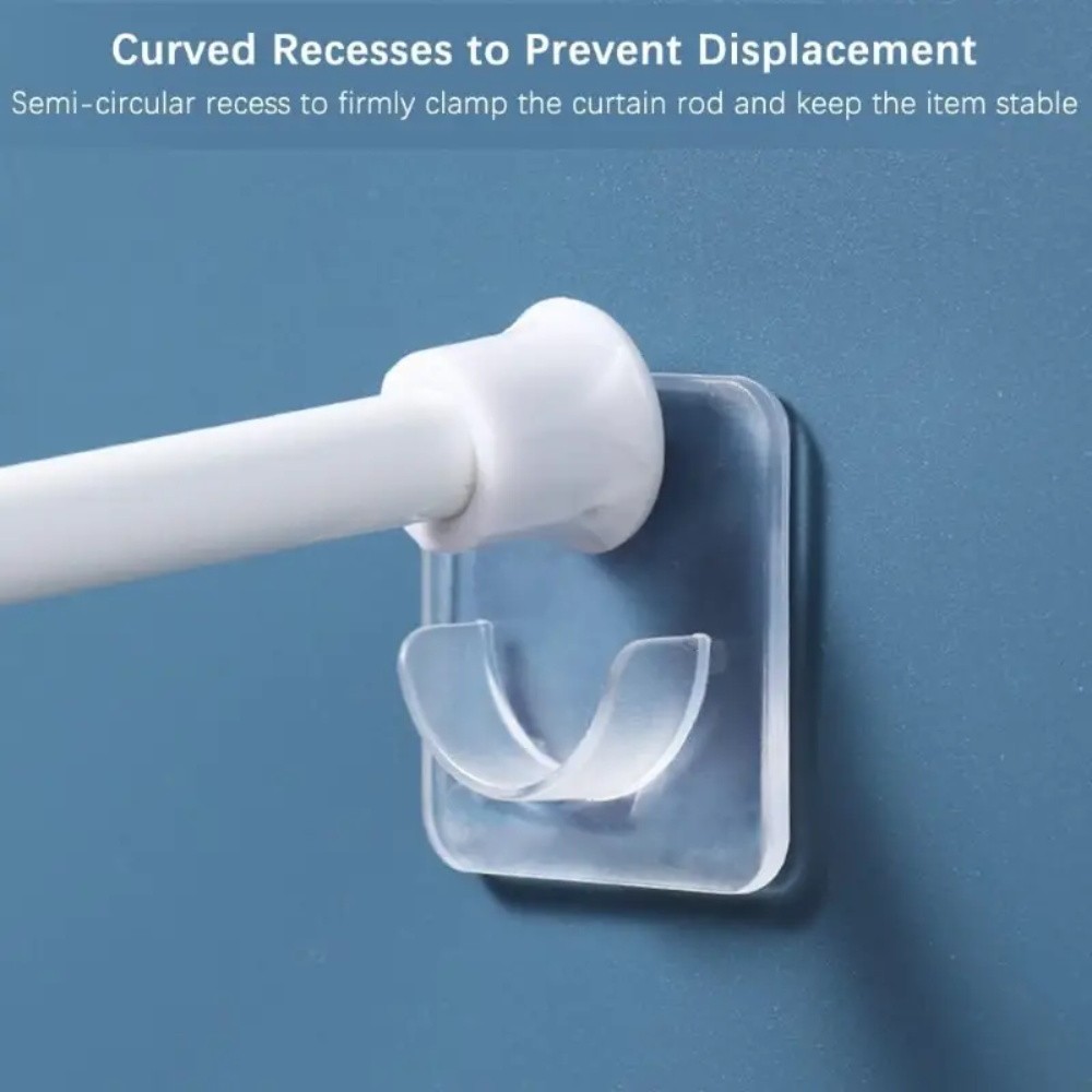 2pcs/set Self-adhesive No punching telescopic rod support sticker ...