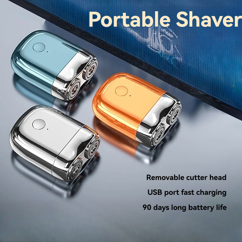 Magnetic Dual Heads 2 Speed Settings Electric Shaver USB Rechargeable ...