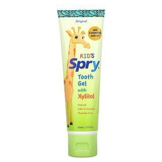Xlear, Kid's Spry, Tooth Gel with Xylitol, Original, 2 fl oz (60 ml ...