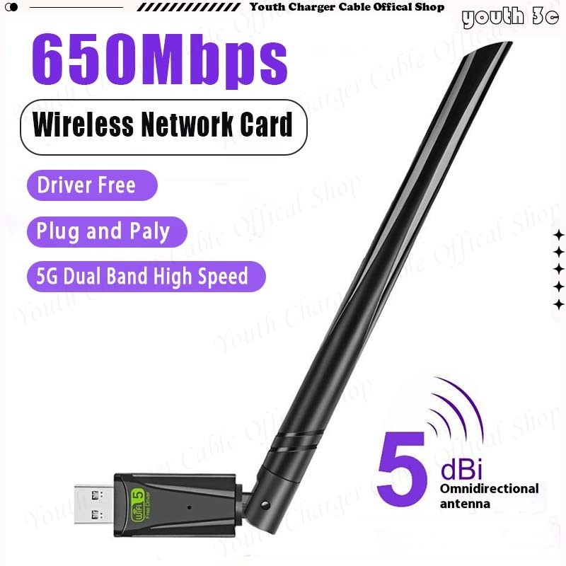 USB WiFi Adapter 2.4G/5G Dual Band WiFi Signal Receiver Transmitter ...