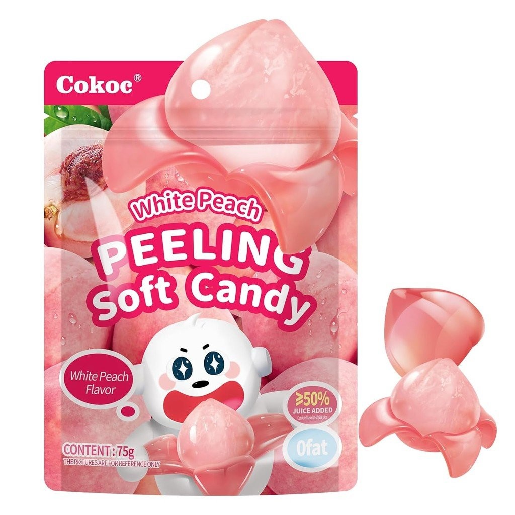 COKOC Peelable Gummy Variety Pack – 4 Individual Packs in Mango, Grape ...
