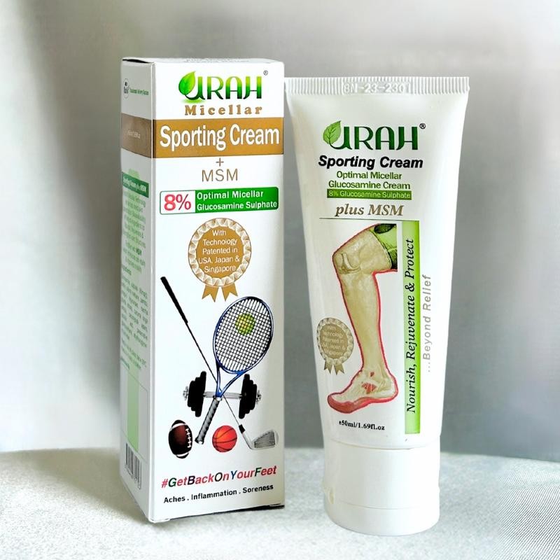 URAH Sporting Cream + MSM - Double Action- Fast-Acting Muscle Aches and ...