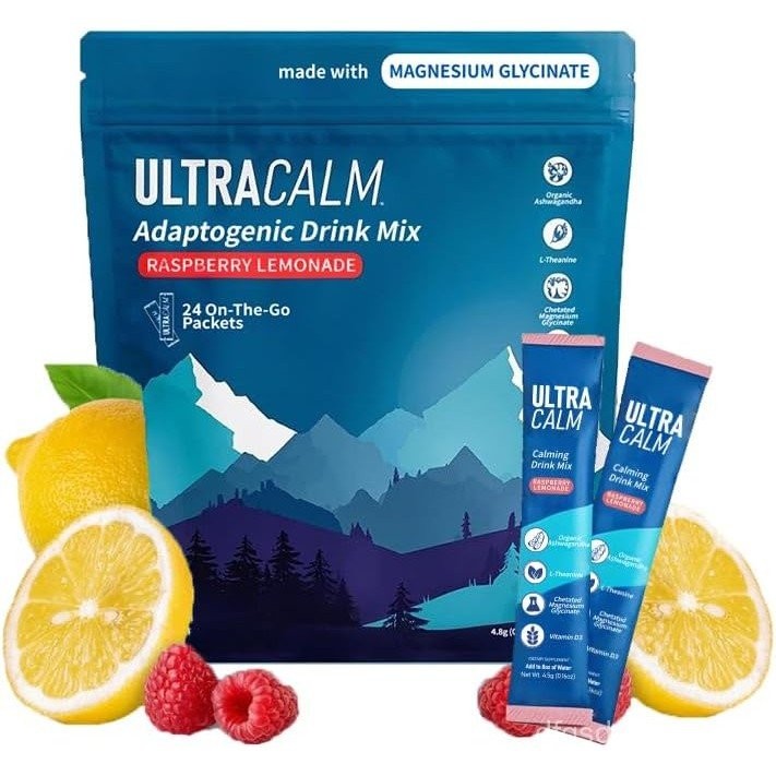 UltraCalm Super Cortisol Drink, Calm Magnesium Glycinate Powder, L ...