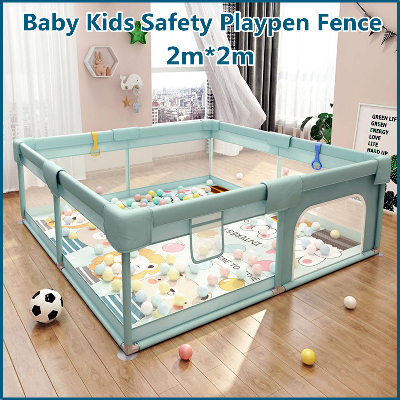 Toddler Foldable Plastic Playard Portable Indoor Game Outdoor Gate Baby Fence Yard Safety Fence ...