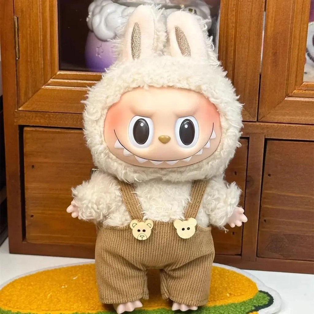For Korea Kpop EXO 17cm Labubu V2 V1Plush Idol Doll's Accessories Bear ...