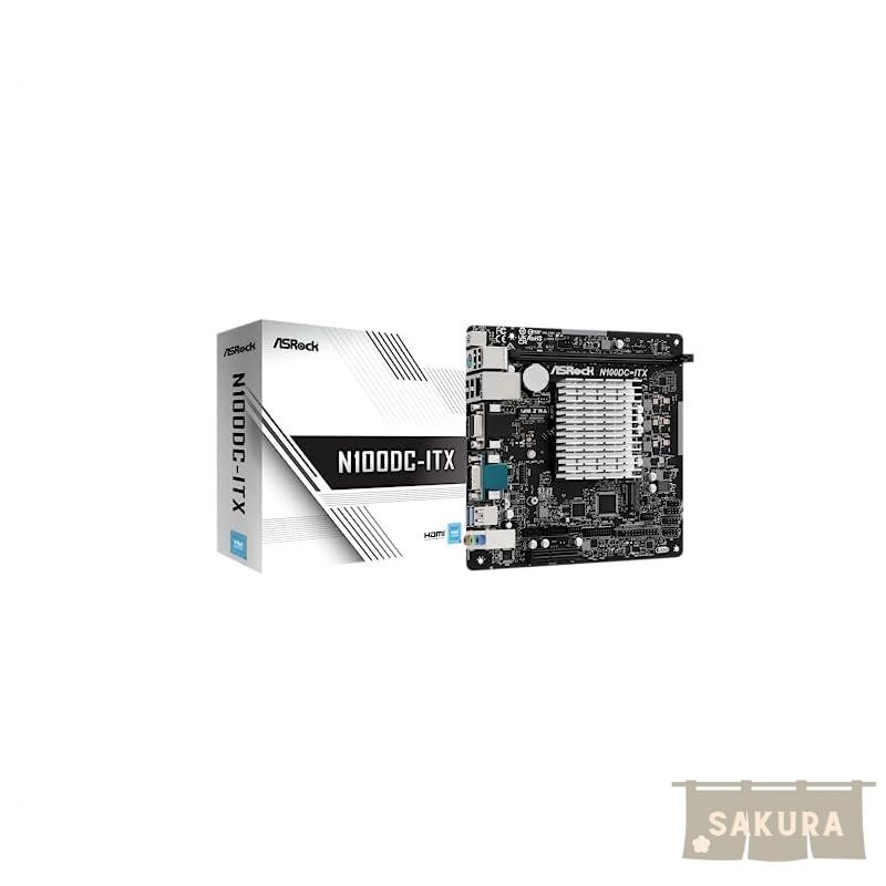 ASRock Onboard CPU Fanless Motherboard N100DC-ITX Intel CPU N100 Mini ITX【国内正規代理店品】 ASRock ...