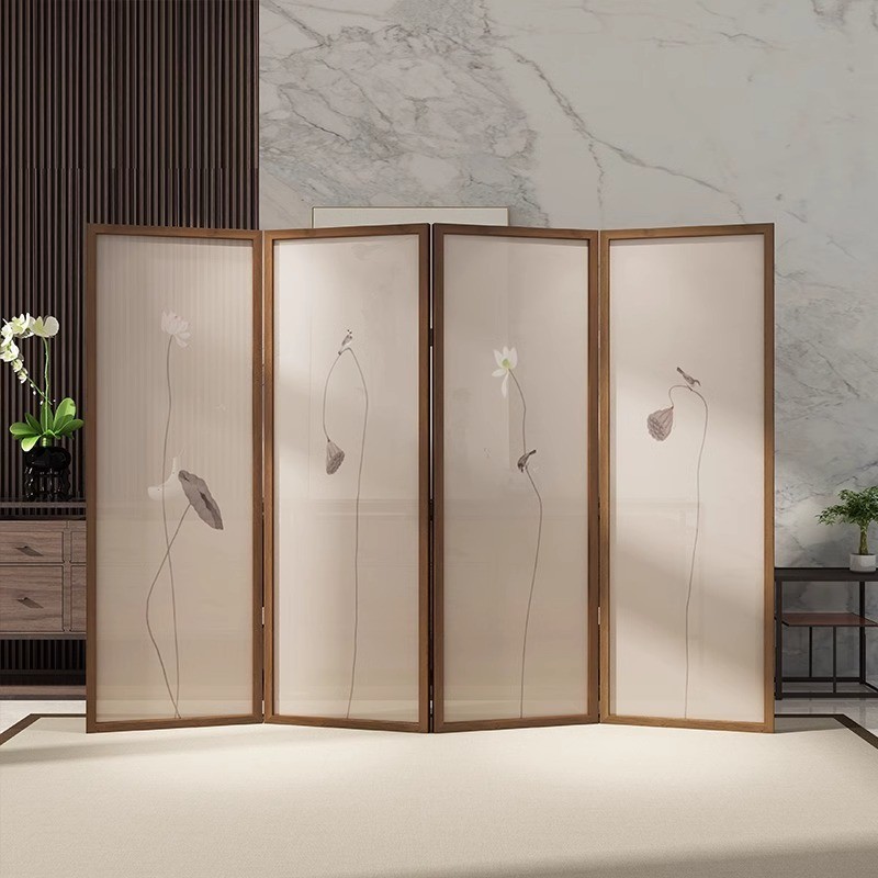 New Chinese Style Folding Screen Room Partition Living Room Mobile ...