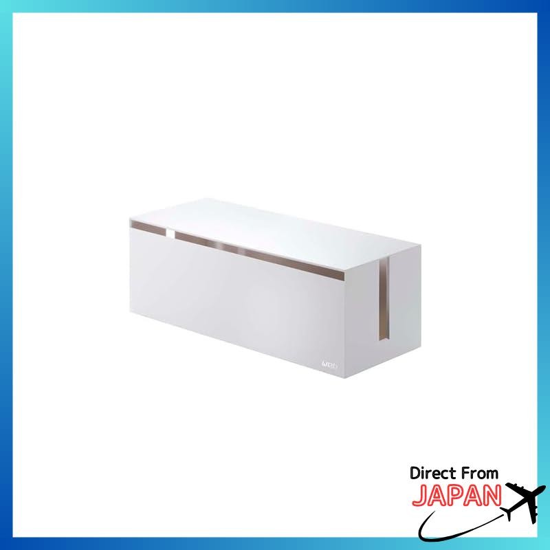 Yamazaki Cable Box Web L White W40×D15.5×H14.5cm Power Strip Storage ...