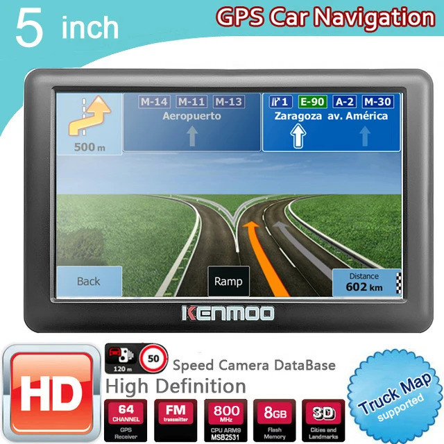 5 Inch HD GPS Portable Navigation 2025 Maps for Europe Russia Car TRUCK ...
