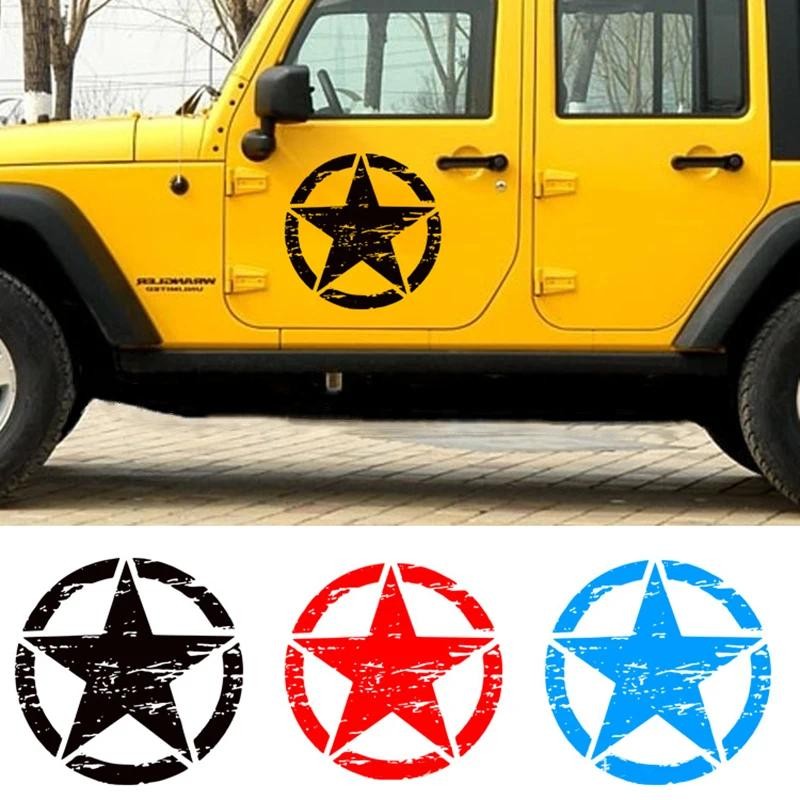 Military Pentagon Star Vinyl Car Sticker Decal Truck Cover Door Roof ...