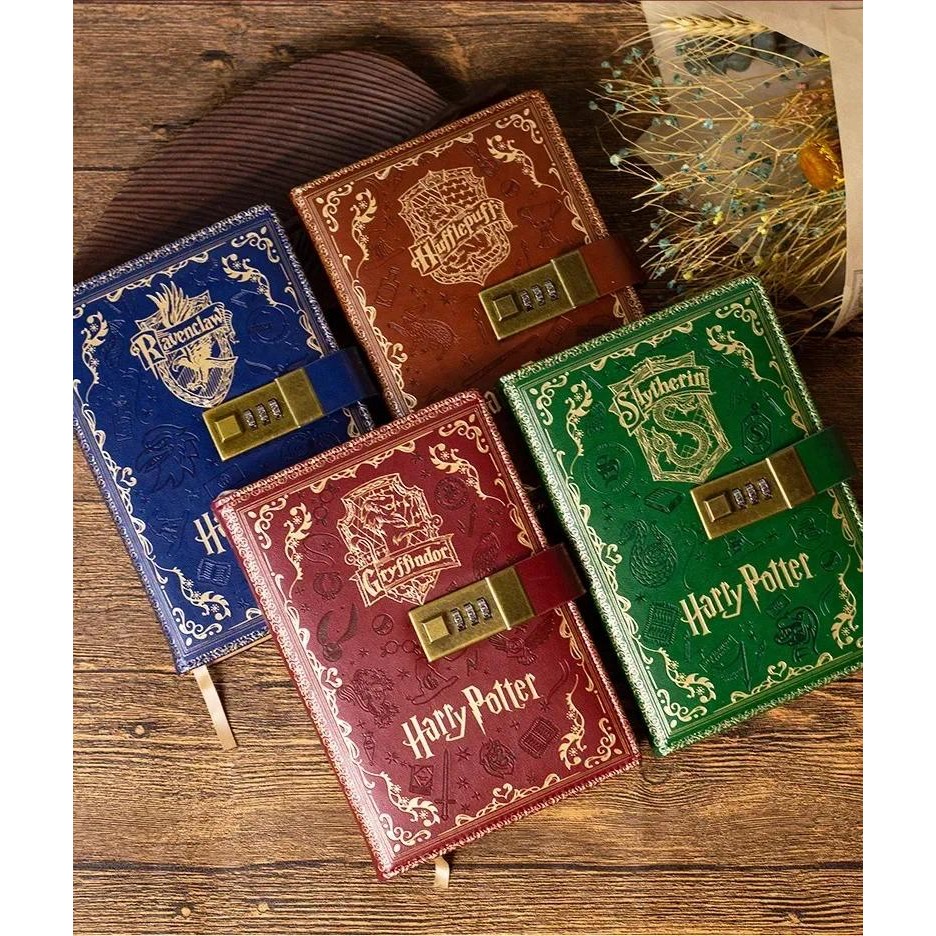 Harry Potter PU Leather Lock Diary Notebook A5 Size with Colored Pages ...