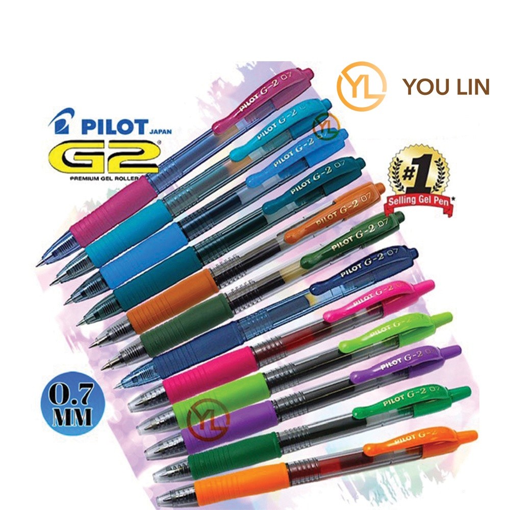 Pilot G2 Gel Ink Pen / Roller Ball Pen 0.7mm - Color | Shopee Singapore